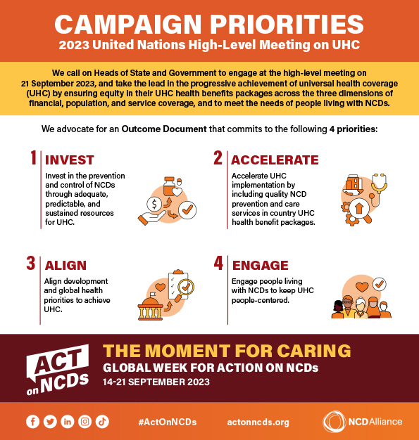 Bridging the Care Gap campaign priorities • Global Week for Action on NCDs Bridging the Care Gap campaign priorities • Global Week for Action on NCDs